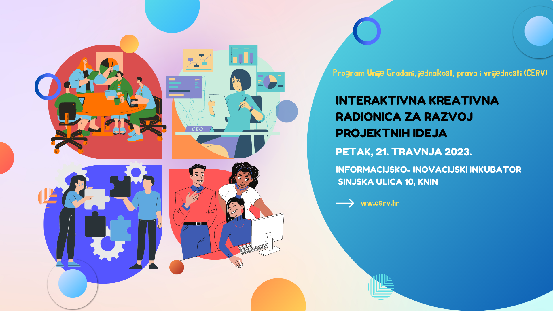 Ured za udruge - CERV radionica, 21. travnja 2023., u Kninu